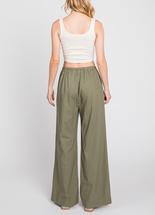 In Paradise Linen Drawstring Pants (Various Colors) – Shop at Goldie's